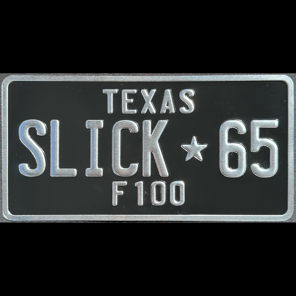 Custom US Aluminium Embossed Vanity License Plate – Placamania