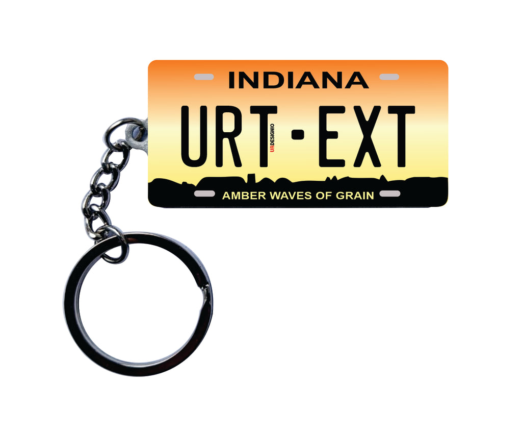 Indiana License Plate Custom Keychain – Placamania