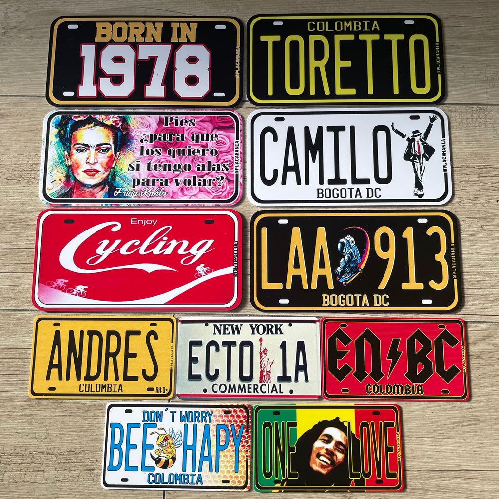 Custom Plastic Bike's License Plate – Placamania